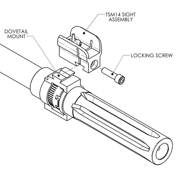 Adjustable Front Sight Tower for M14/M1A Scout Rifle - Tech Sights